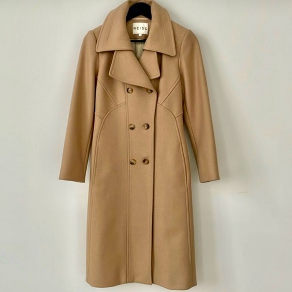 Reiss | Jackets & Coats | Reiss Camel Doublebreasted Overcoat Mint ...